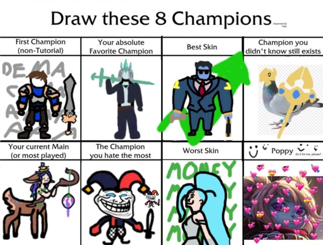 Draw these 8 Champions... First Champion Your absolute Best Ski (non ...