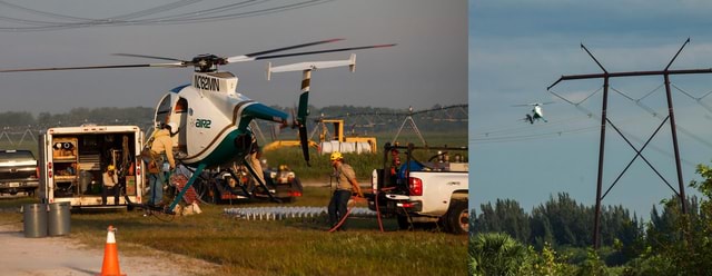 Crew from air 2 #helicopter #lineman #latticeclimbing #awesome #working ...
