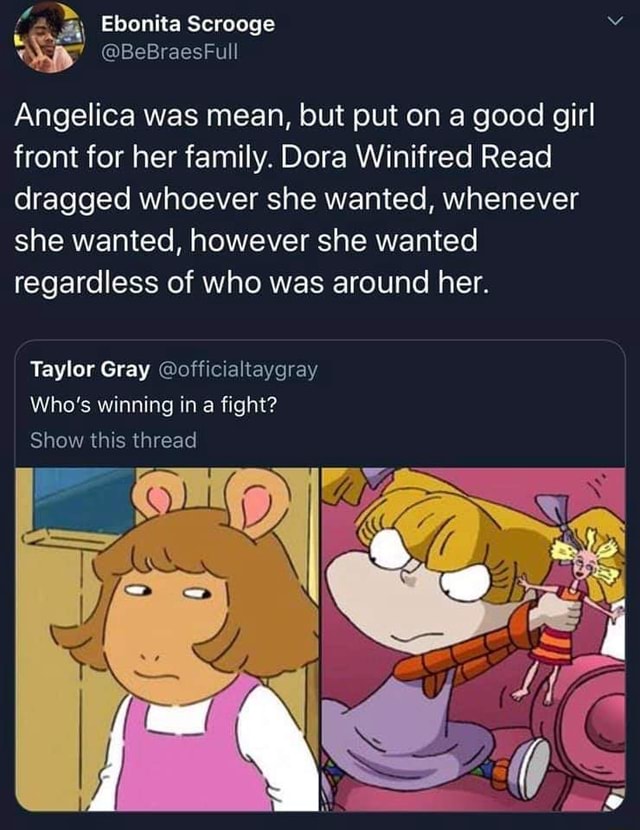 Angelica was mean, but put on a good girl front for her family. Dora ...