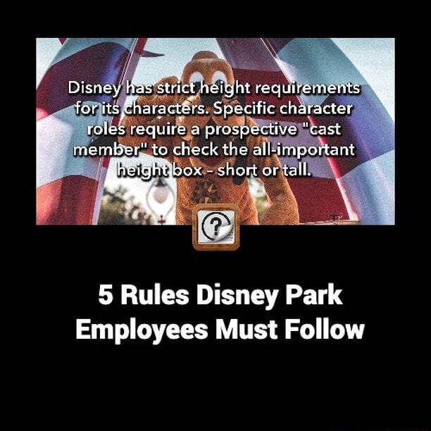 Disney has strict height requirements for its Characters. Specific ...