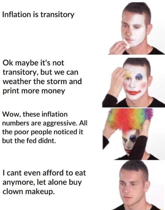 Inflation is transitory Ok maybe it's not transitory, but we can ...