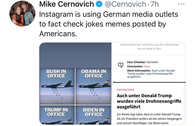 Mike Cernovich @ @Cernovich: Instagram is using German media outlets to ...