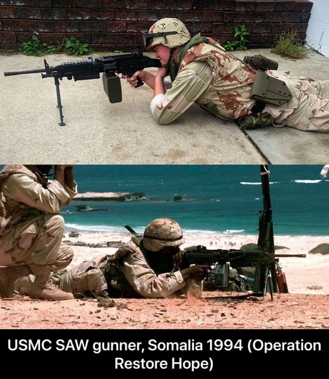USMC SAW gunner, Somalia 1994 (Operation Restore Hope) - USMC SAW ...