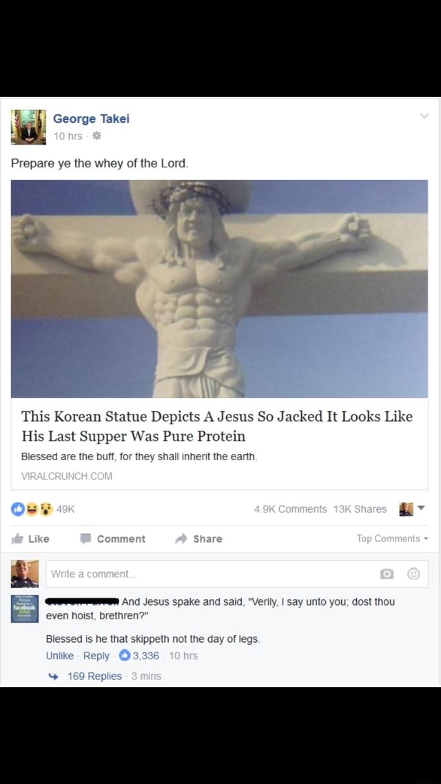 George Takei Prepare ye the whey of the Lord. This Korean Statue ...