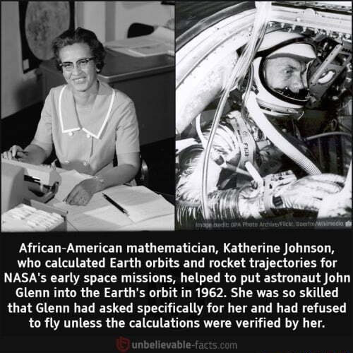 African-American mathematician, Katherine Johnson, who calculated Earth ...