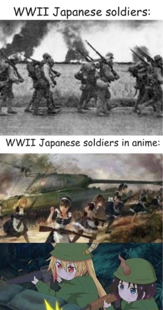 WWII Japanese soldiers: WWIT Japanese soldiers in anime: - iFunny