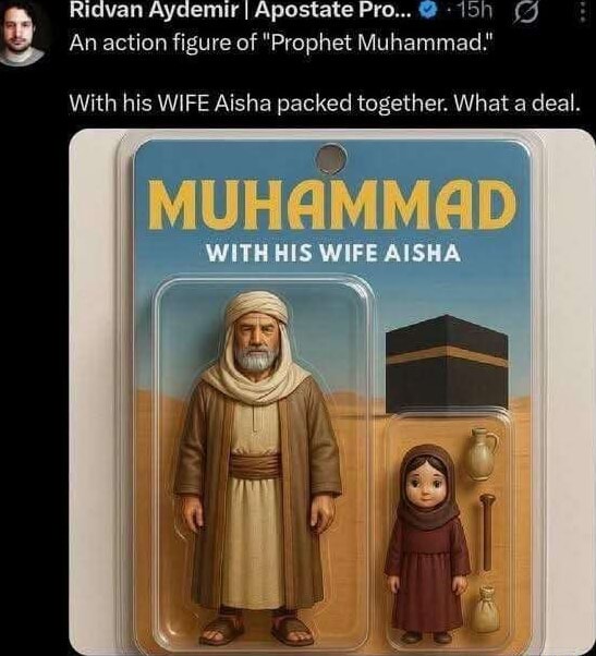 Rievan AycemirI Apostate Pro... An action figure of "Prophet Muhammad ...