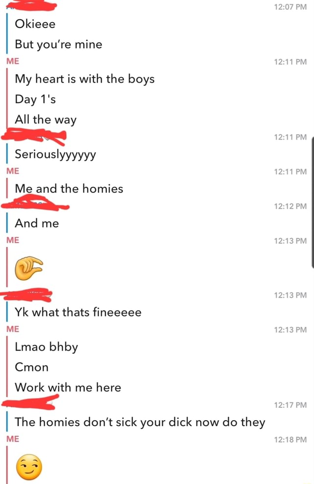 Okieee But you're mine ME My heart is with the boys Day All the way I ...