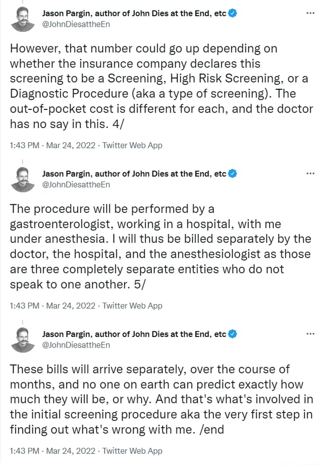 Jason Pargin, author of John Dies at the End, etc @ However, that ...