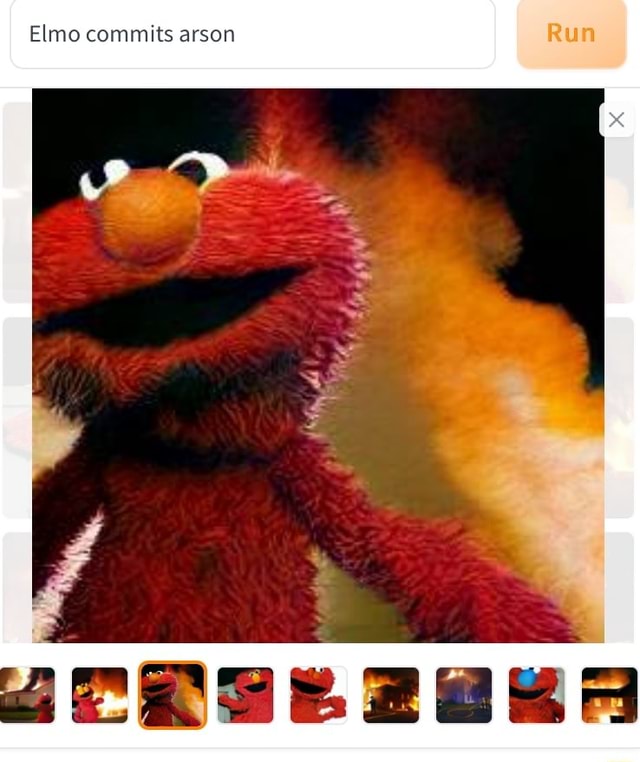 Elmo commits arson - iFunny