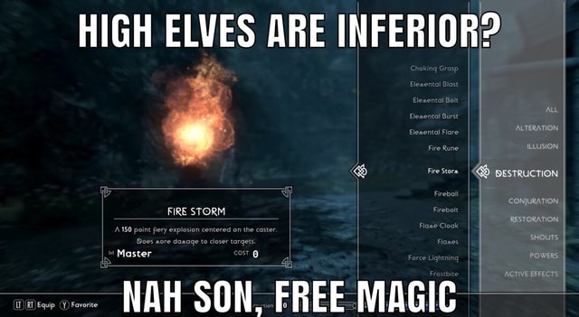 HIGH ELVES ARE INFERIOR Elemental Burst Eleaental Flare Fire Rune ...