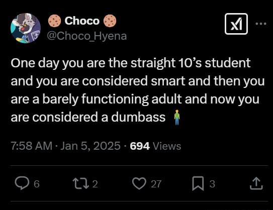 Barely functioning adult RULE - Barely functioning adult RULE Choco Hyena One day you are the ...