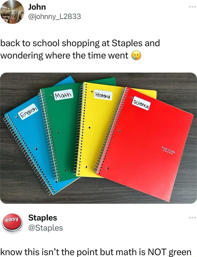 Back to school shopping at Staples and wondering where the time went ...