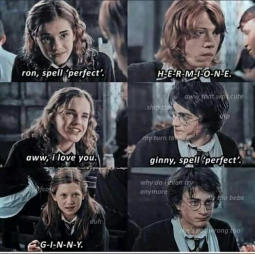 Ron, spell, 'perfect'. - iFunny