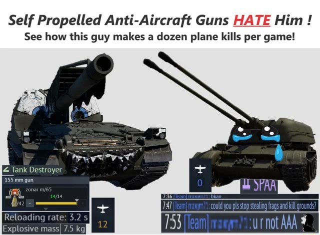 Self Propelled Anti-Aircraft Guns HATE Him ! See how this guy makes a ...