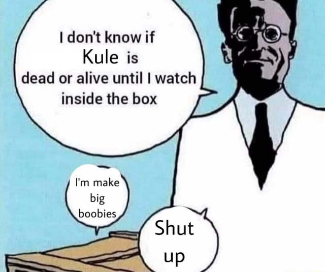 I don't know if Kule is dead or alive until I watch inside the box - iFunny