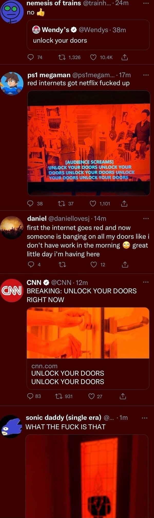 Nemesis of trains @trainn...- no Wendy's @ @Wendys- unlock your doors ...