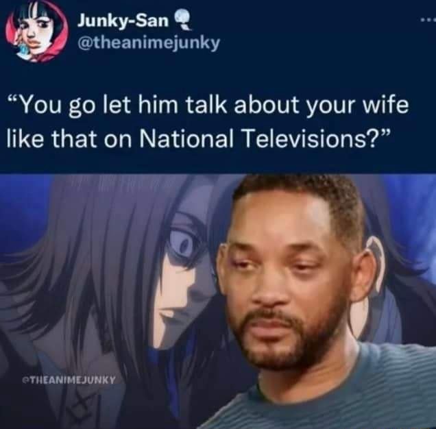 Junky-San @theanimejunky "You go let him talk about your wife like that ...