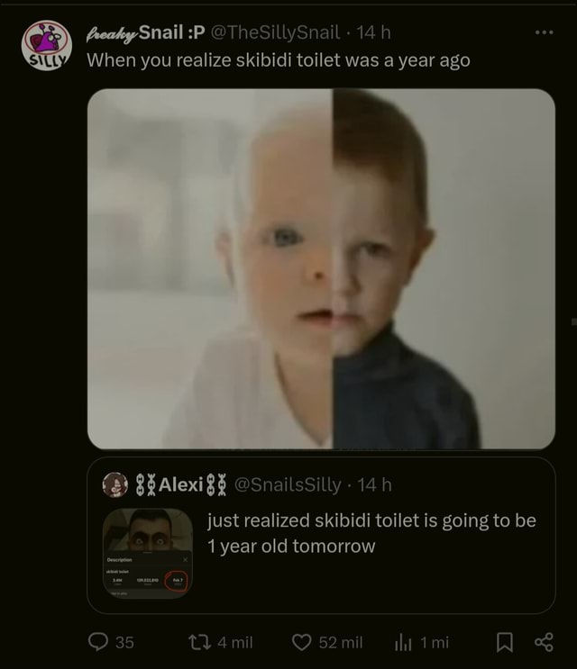 Skibidi rule - When you realize skibidi toilet was a year ago C's ...