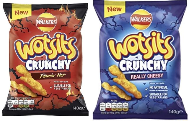 New crunchy wotsits coming to the UK soon 🤩 - We pge WALKERS CRUNCHY ...