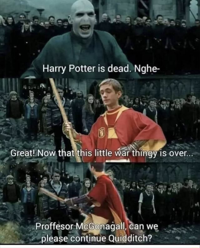 Ag - \ Harry Potter is dead. Nghe- tie Can we _please continue ...