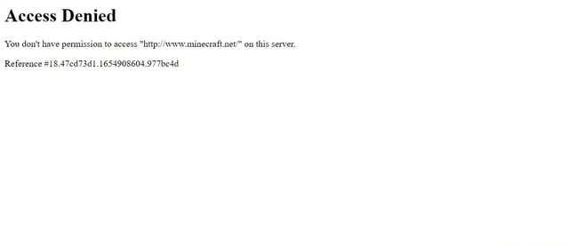 Access Denied You don't have permission to access "http: www.minecraft ...