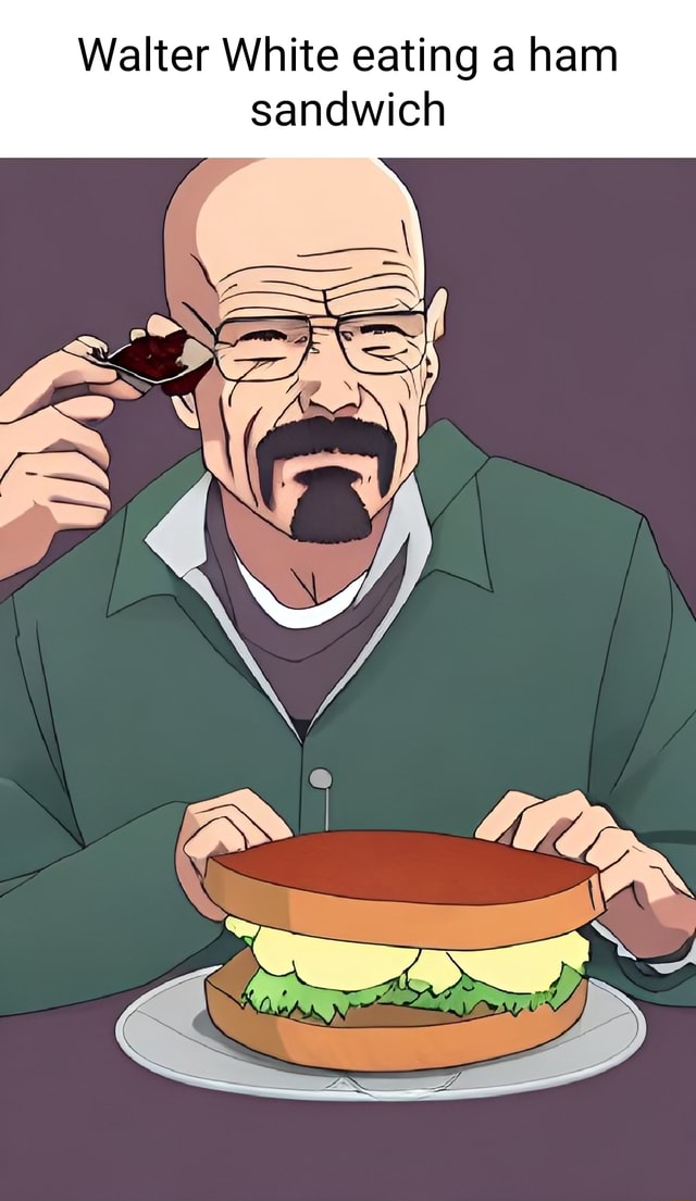 Walter White eating a ham sandwich - iFunny