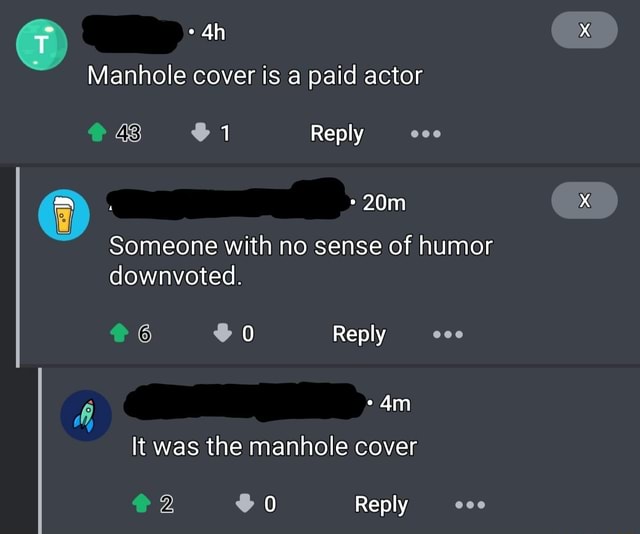 Imgur humor/humour - Manhole cover is a paid actor Reply Someone with ...