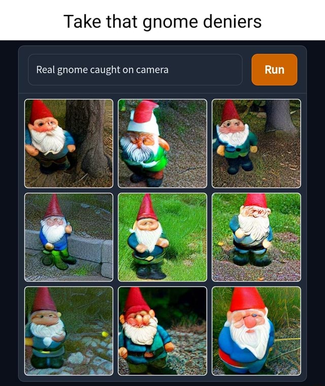 Take that gnome deniers Real gnome caught on camera Run - iFunny