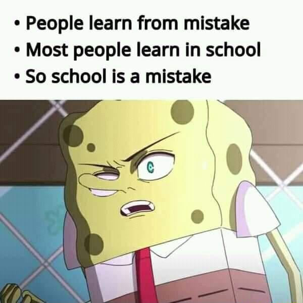 SpongeBob spitting facts - People learn from mistake Most people learn ...