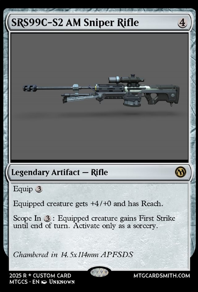 ((SRS99C-S2 AM Sniper Rifle I Legendary Artifact Rifle Equip 3 Equipped ...