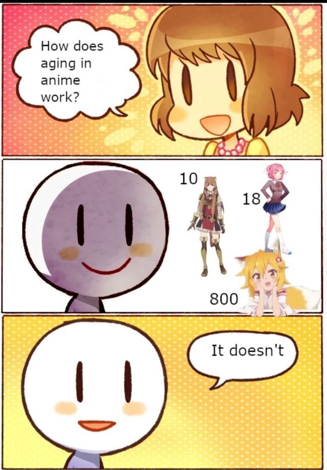 How does aging in anime work? - iFunny