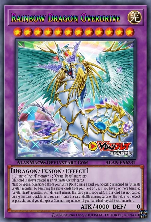 OVER DRAGON/ FUSION / EFFECT Ultimate Crystal" monster + 7 "Crystal ...
