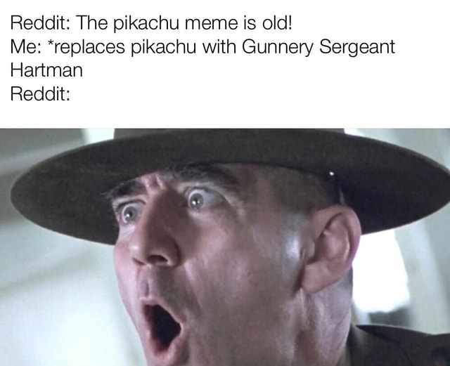 Reddit: The pikachu meme is old! Me: *replaces pikachu With Gunnery ...