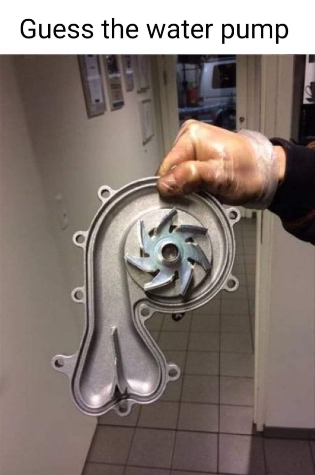 Guess the water pump - iFunny