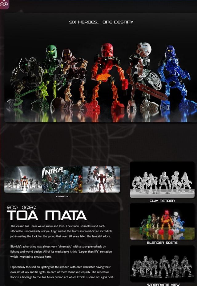 SIX HEROES... ONE DESTINY TOA MATA The classic Toa Team we all know and ...