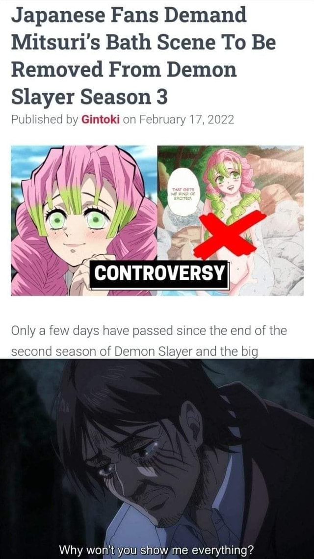 Japanese Fans Demand Mitsuri's Bath Scene To Be Removed From Demon ...