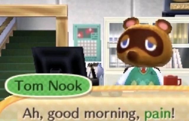 Tom Nook Ah, good morning, pain! - iFunny