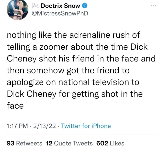 Nothing like the adrenaline rush of telling a zoomer about the time ...