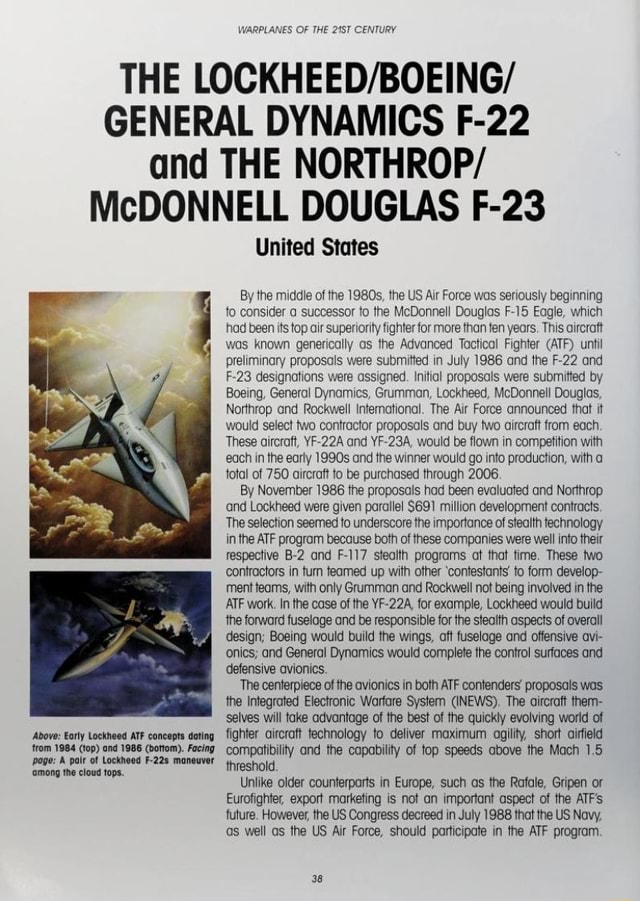 WARPLANES OF THE 21ST CENTURY THE BOEING/ GENERAL DYNAMICS F-22 and THE ...
