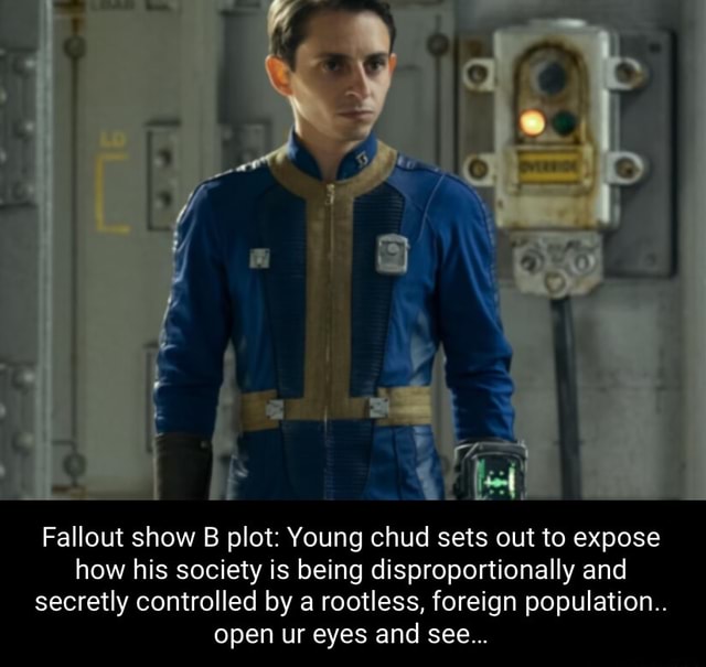 Fallout show B plot: Young chud sets out to expose how his society is ...