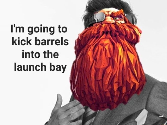 I'm going to kick barrels I into the launch bay - iFunny