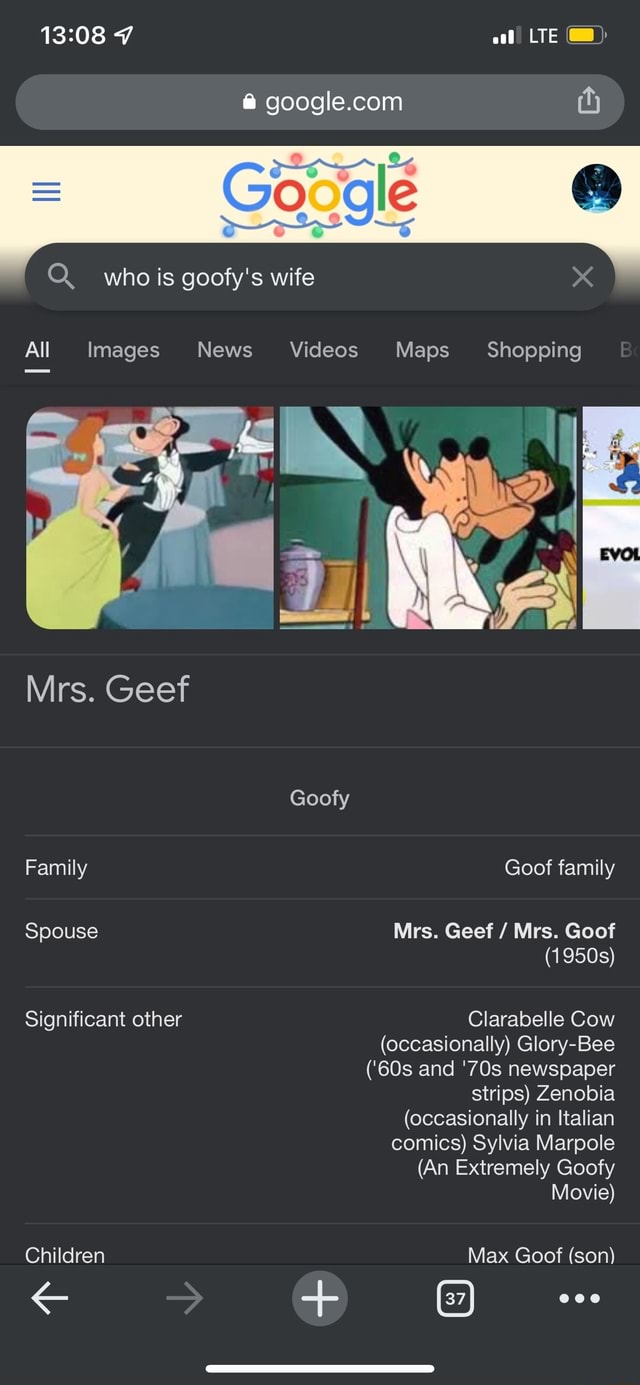 LTE Ge cle Q. who is goofy's wife All Images News Videos Maps Shopping ...