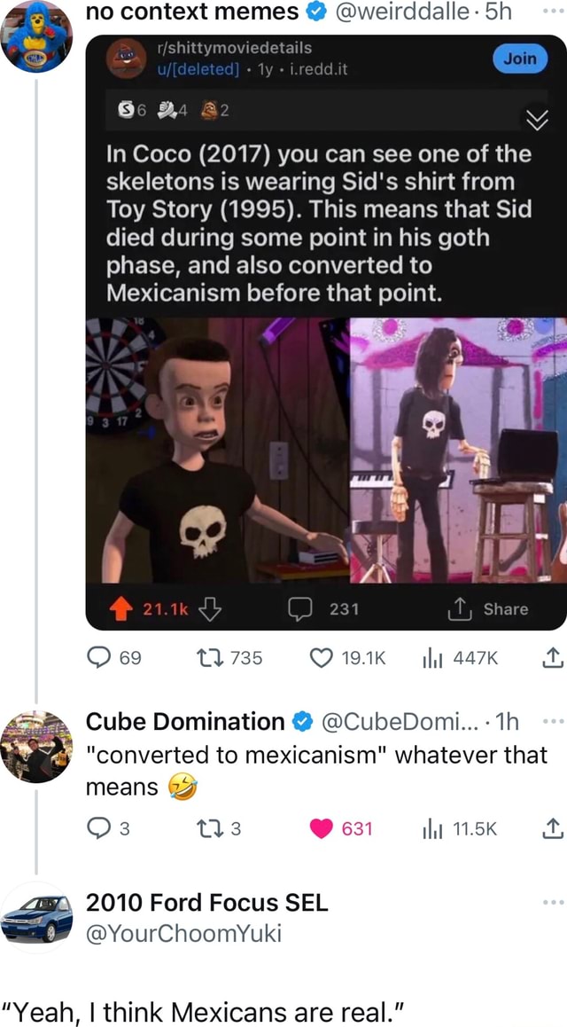 No context memes @ @weirddalle- Join ted iredd.it Qa In Coco (2017) you ...