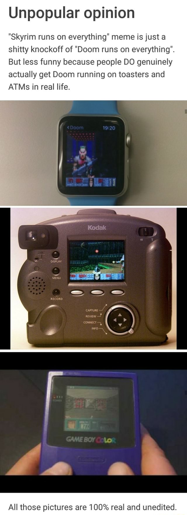 Unpopular opinion "Skyrim runs on everything" meme is just a shitty ...