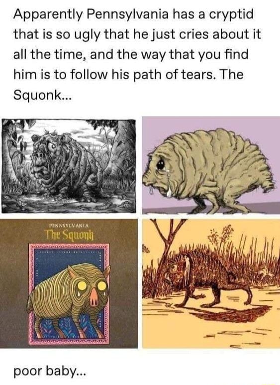 Apparently Pennsylvania has a cryptid that is so ugly that he just ...