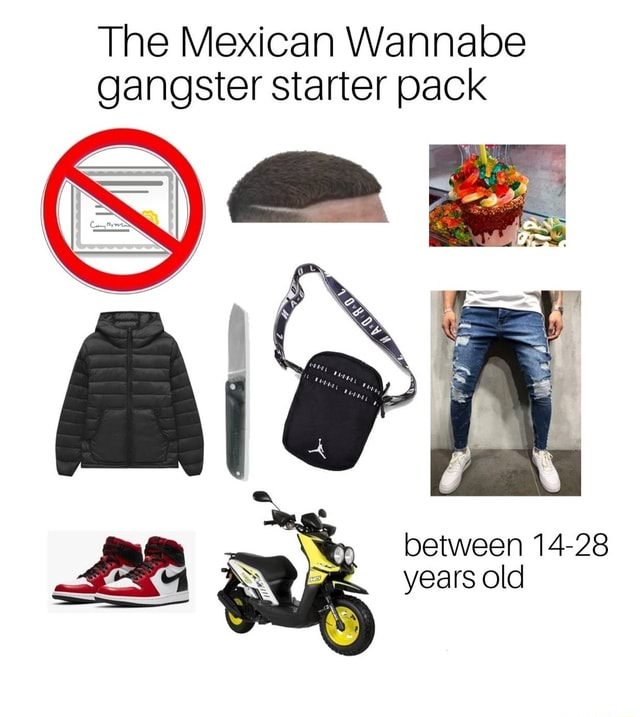 The Mexican Wannabe gangster starter pack between 14-28 years old - iFunny