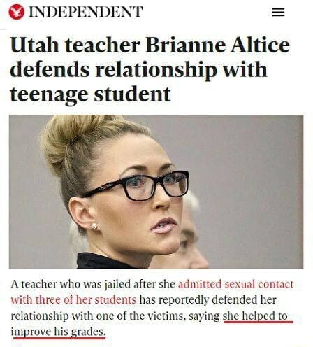 INDEPENDENT = Utah teacher Brianne Altice defends relationship with ...