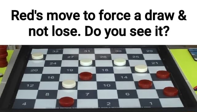 Red's move to force a draw & not lose. Do you see it? - iFunny