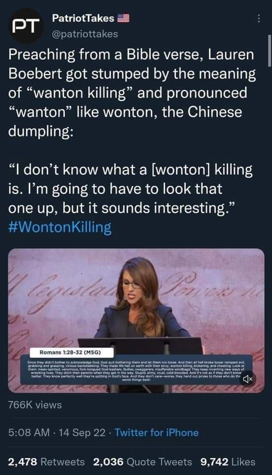 PT PatriotTakes @patriottakes Preaching from a Bible verse, Lauren ...